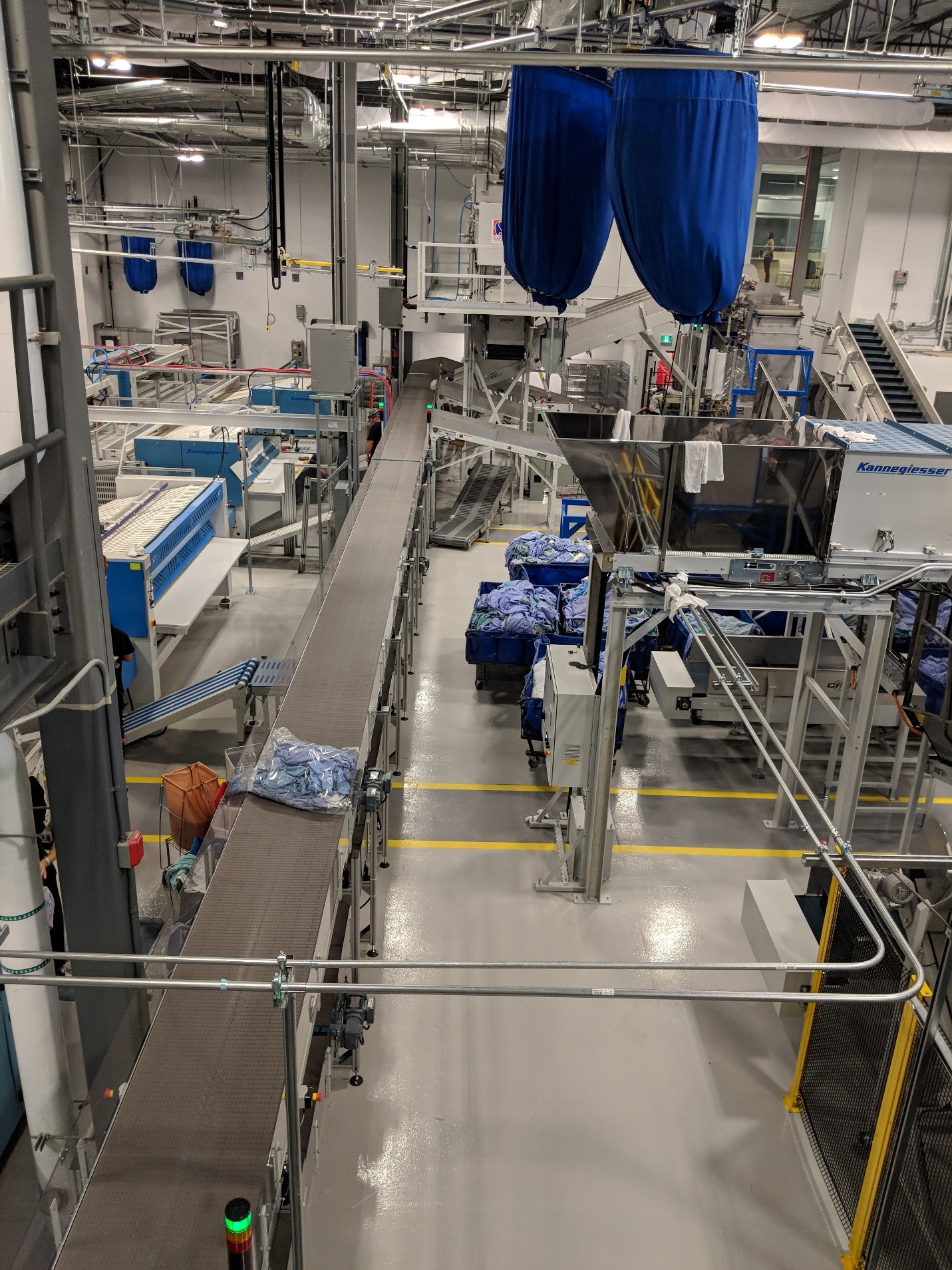 Industrial Laundry Conveyor System Installation for Canadian Hospital ...